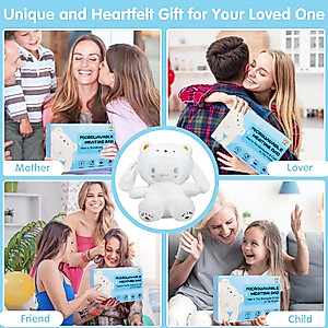 Microwave Heating Pad Dog Heatable Stuffed Animals for Cramps Pain Relief, Cute Soft Cozy Pillow Plush Heatable Warmies Stuffed Animals Gifts for Women, Teens