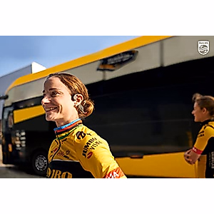 Philips GO A7607 Open-Ear Bone Conduction Bluetooth Headphones with Bluetooth Multipoint, IP66 Water-Resistant, Black