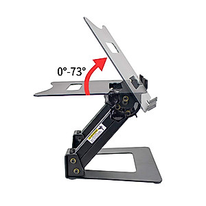 IKON MOTORSPORTS Adjustable Laptop Stand, Portable Ergonomic Computer Notebook Holder Stand Compatible with MacBook, Air, Pro, Tablets and Laptops, Black