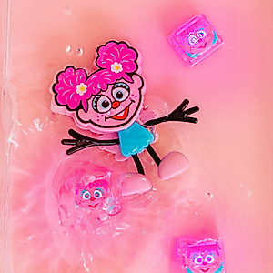 Glo Pals x Sesame Street Abby Cadabby Water-Activated Bath Toy with 6 Reusable Light-Up Cubes for Sensory Play