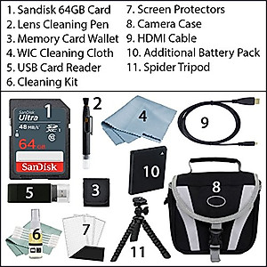 Canon PowerShot SX540 HS Digital Camera + Canon SX540 Advanced Accessory Bundle - Including to Get Started (Renewed), Black