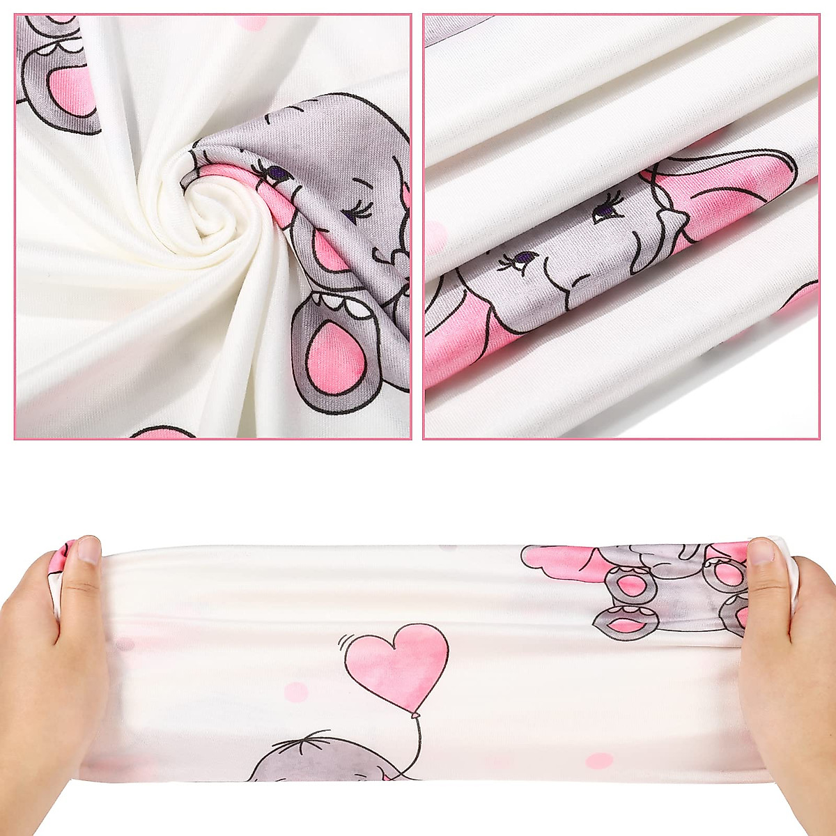 Timtin Baby Car Seat Cover Baby Car Seat Canopy Stretchy Elephant Nursing Cover Carseat Canopy for Babies Breastfeeding and Car Seat Multi Use Shopping Cart Cover High Chair Cover