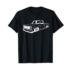 Vintage 73-87 Mini C10 Truck Slammed Graphic Dad Gag Father T-Shirt