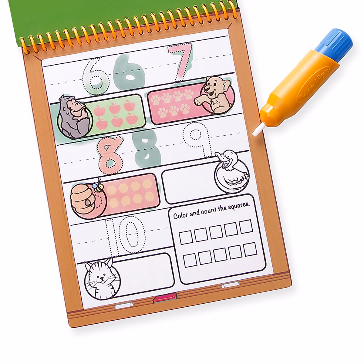 Melissa & Doug On the Go Water Wow! Reusable Water-Reveal Activity Pad - Numbers - FSC Certified