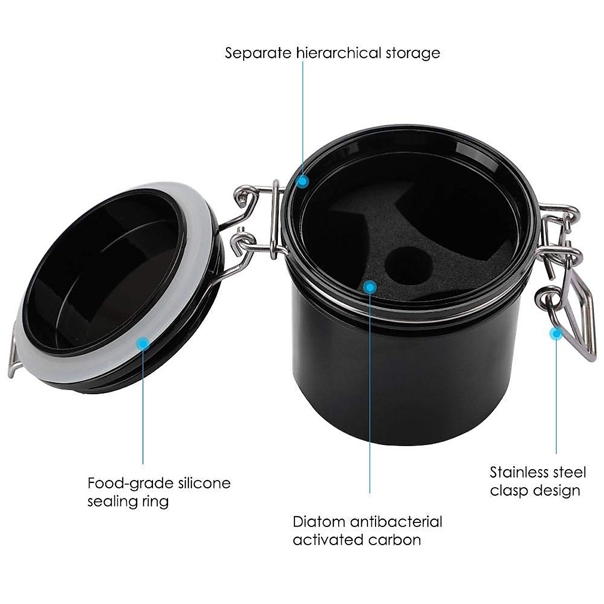 Eyelash Glue Storage , Reusable Activated Sealed Storage Jar Container Cylinder for Prevent Dryness Ideal for False Eyelash Extension, Makeup, Handcraf