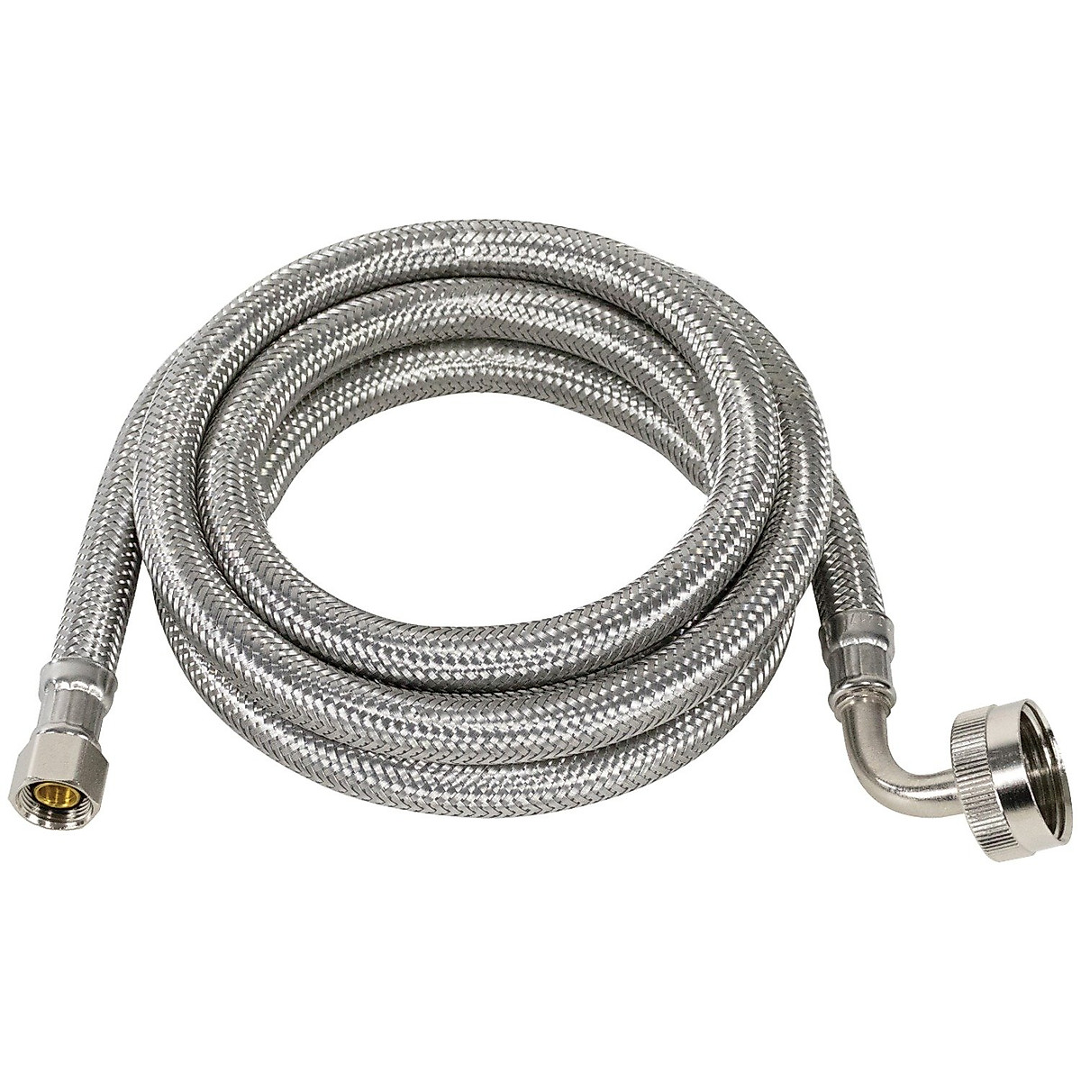 Certified Appliance Accessories Dishwasher Hose with 90 degree FGH Elbow, Water Supply Line, 6 Feet, Premium Braided Stainless Steel with PVC Core