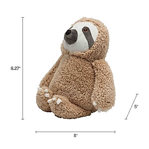 Elements 5x5x8.27 Inch Brown Sloth Weighted Fabric Door Stopper