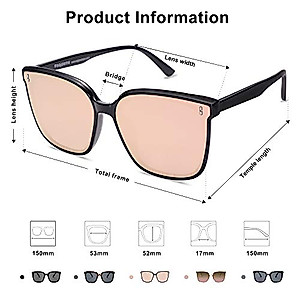 SOJOS Sunglasses for Women Men Vintage Style Shades SJ2157,Black/Pink