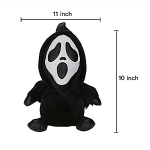 basstious Ghostface Plush Pillow - Soft Scream Merch Ghost Face Unique Ghostface Merch Collectible Ideal Horror Stuffed Present for Fans