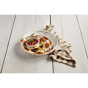 Mud Pie, Orange, Pumpkin Chip & Dip Set, chip 13" dia | dip 4 1/2" x 5"