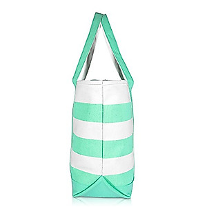 DALIX Monogram Beach Bag and Totes for Women Personalized Gifts Mint Green A