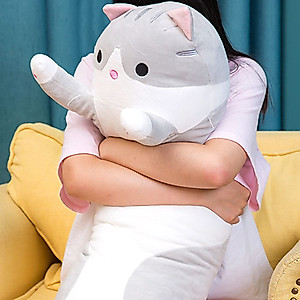 GAIORD Cat Plush Hugging Pillow,Large Long Cat Stuffed Animal Toy,Kitten Stuffed Animal Plush Cat Pillow Hug Pillow Body Pillow