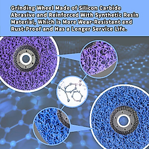 12 PCS Strip Discs 4-1/2 "x 7/8" Stripping Wheel Suitable for Cleaning Angle Grinder to Remove Paint, Rust and Weld Oxidation(Blue&Purple)
