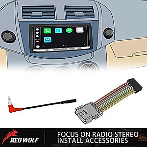 RED WOLF Car Radio Factory USB Port Retention Cable Wiring Harness Compatible with Jeep Dodge Ram Chrysler 2010-2015 Retain OE USB Wire Connector Adapter Install Aftermarket Stereo CD Player Headunit