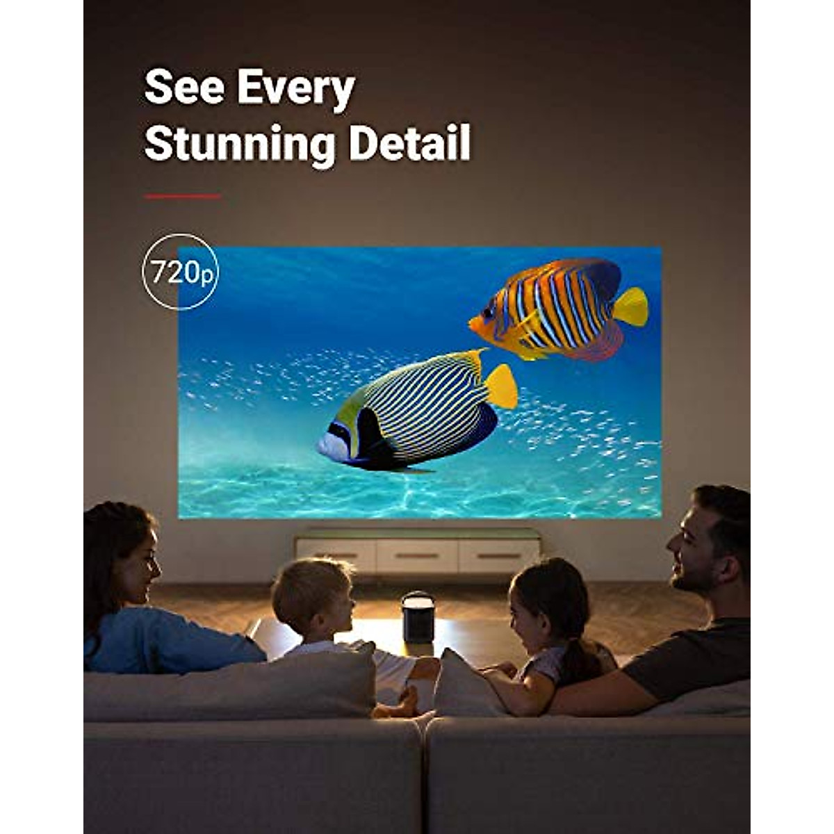 Nebula by Anker Mars II Pro 500 ANSI Lumen Portable Projector, Black, 720p Image, Video Projector, 30 to 150 Inch Image TV Projector, Movie Projector (Renewed)