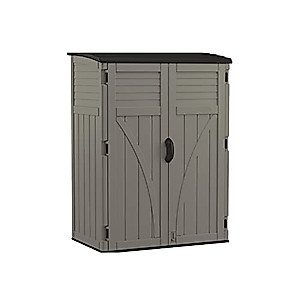 Suncast 54 cu. ft Resin Vertical Lockable Storage Shed, Stoney, BMS5700SB