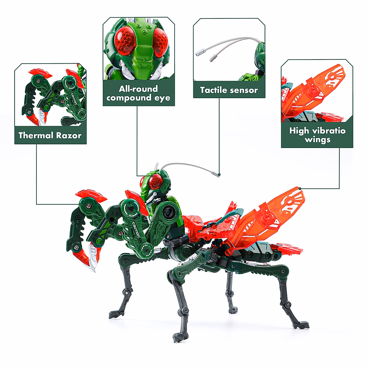 52TOYS Beastbox BB-28 Reaper Deformation Toys Action Figures, Mantis Converting Toys Deformable Original Collectible Gift for Kids Adults