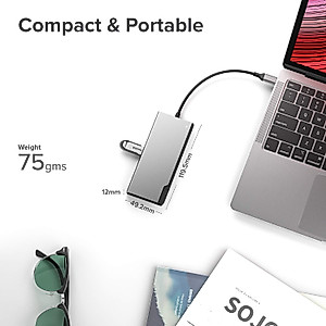 ALOGIC USB C Hub, 6-in-1 Hub,4K HDMI,2 USB 3.0,1 USB C with Data & 100W Laptop Charging,Micro/SD Card Reader,Dock Uni, for MacBook Pro/Air(Thunderbolt 3 Compatible),iPad Pro/Air 2020, XPS and More