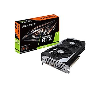 Gigabyte GeForce RTX 3050 WINDFORCE OC 8G Graphics Card, 2X WINDFORCE Fans, 8GB GDDR6 128-bit GDDR6, GV-N3050WF2OC-8GD Video Card
