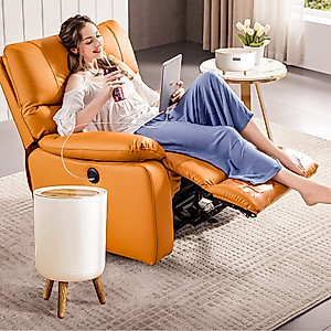 Trash can 1.8 Gallon，Dsektop garbage can 0.5 Gallon (2 Pieces) Mini Trash can with press top Lid, Nordic Modern waste basket, Office, Outdoor，Dog proof trash can(White)