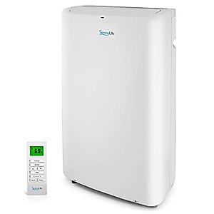 SereneLife SLPAC14.5 Portable Air Conditioner-Compact Home A/C Cooling Unit with Built-in Dehumidifier & Fan Modes, Includes Window Mount Kit (14,000 BTU), White