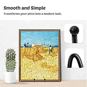 Mocoosy 2 Pack 6 Inch Display Stands for Plate - Black Metal Iron Easel Plate Holder Stands Frame Holders for Displaying Photos, Pictures, Decorative Plate Dish and Tabletop Art