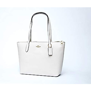 Coach Zip Top Tote in Chalk