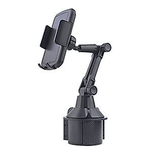 CZDYUF 360 Degree SUV Truck Car Cup Holder Mobile Phone Mount Adjustable Angle Stand Cradle for 3.5-6.7" Cellphone