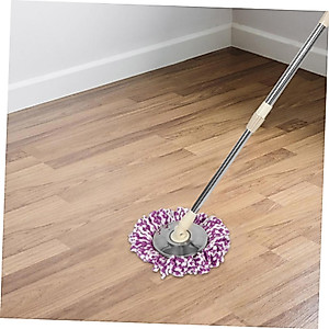NOLITOY 1 Set Mop Rotary Mop Replacement Mop Stick Rotating Mop Rod Round Mop Detachable Mop Pole Extendable Floor Mop Industrial Mop Leaning Mop Detachable Rotary Mop Pole Plastic Pp