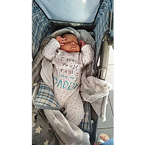 KuKitty Baby Boys Girls Romper I Really Love My Daddy and Mummy Print Jumpsuit (Daddy, 0-3 Months)