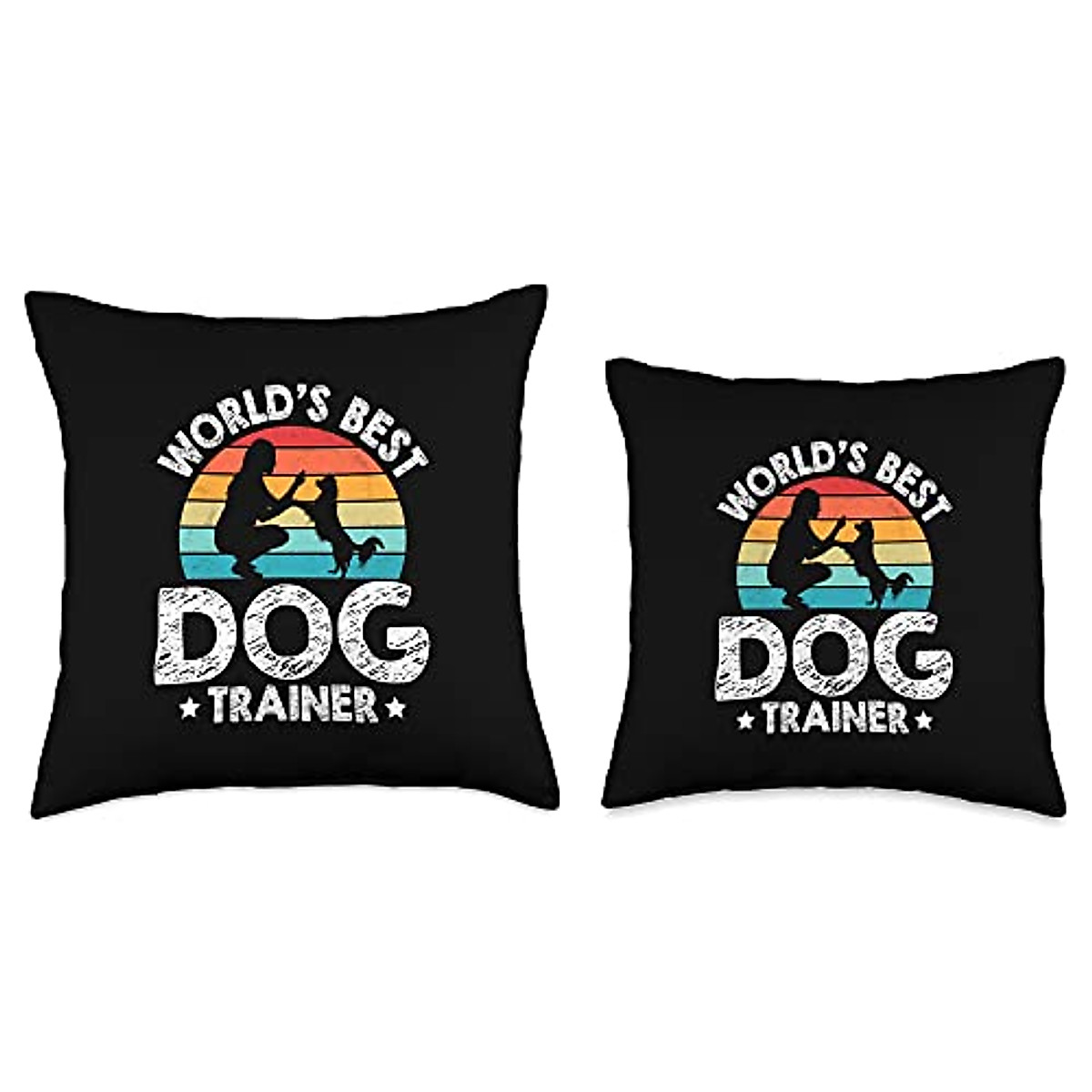 Dog Trainer Gifts & Accessories Training Animal Behaviorist-Dog Trainer Throw Pillow, 18x18, Multicolor