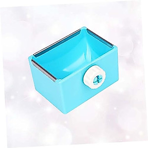 Mipcase Petg 2pcs Food Square Chinchillas for Pigs Pet Rabbits Supplies Feeding Bowl Squirrel Hanging Blue Cage Small Pet Food Bowl