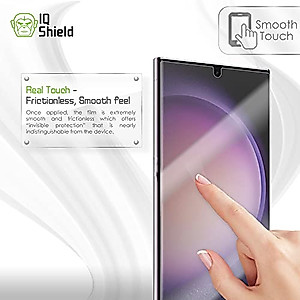 IQShield Screen Protector Compatible with Samsung Galaxy S23 Ultra 5G Works with Fingerprint Scanner (2-Pack) Anti-Bubble Clear TPU Film
