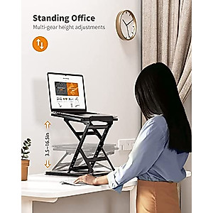 HUANUO Adjustable Laptop Stand for Desk, Adjustable Height Laptop Riser - Easy to Sit or Stand with 9 Adjustable Angles, Portable Computer Stand Fits 15.6 Inch Laptop & Notebook