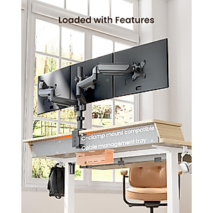 ErGear Standing Desk with Drawers, 55 x 30 Inches Height Adjustable Desk with Storage, Electric Sit Stand Desk, 4 Memory Preset Computer Home Office Desk with Cable Management Tray, Natural