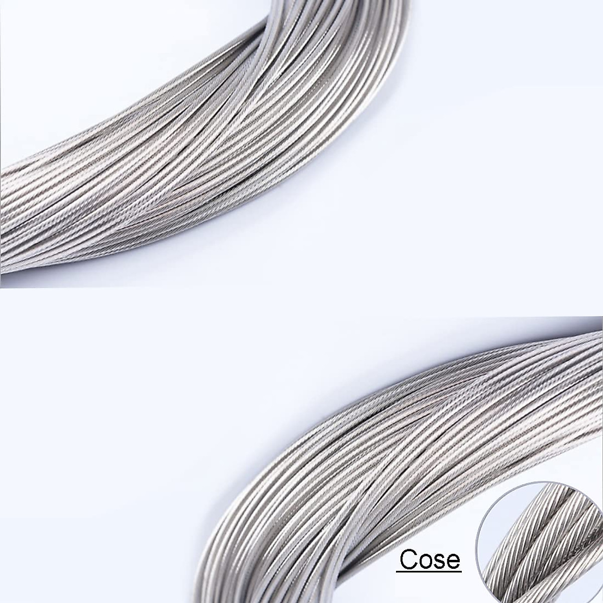 10 Pcs Stainless Steel Shifter Cable Bike Derailleur Cable Shifter Cables, 2M Length Replaceable Derailleur Cables Stainless Steel MTB Shifter Cable Set