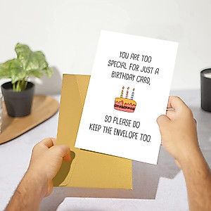 Snarky Birthday Card for Friends, Funny Birthday Card Gift for Him Her, Rude Birthday Card, You Are Too Special for Just A Birthday Card