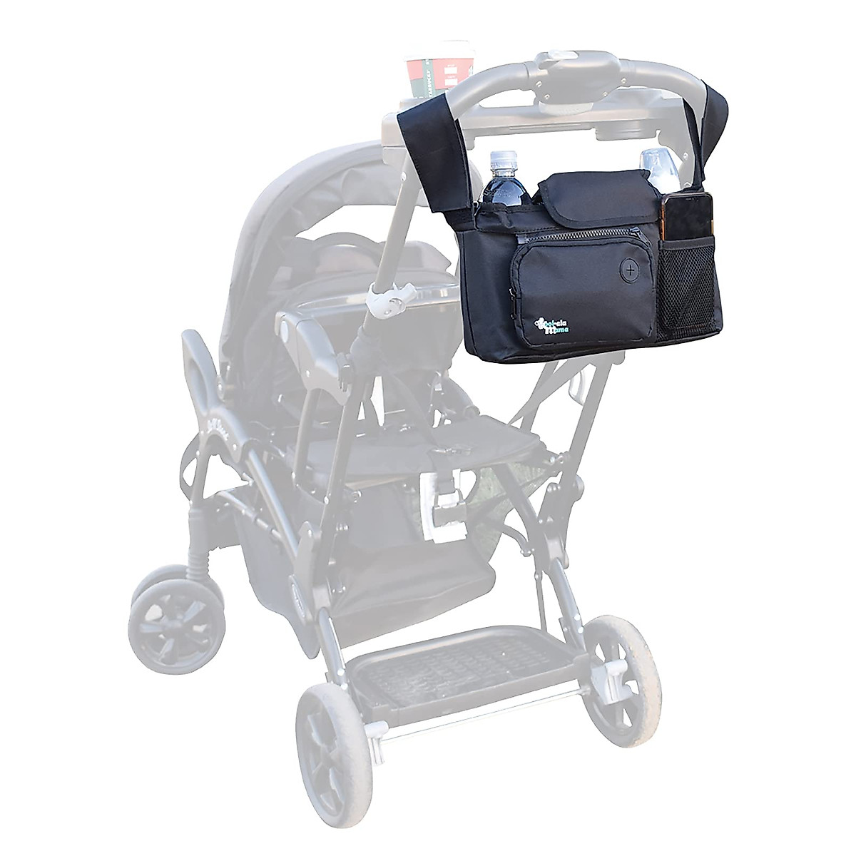 Kool-ala Mama, Universal Stroller Organizer with Insulated Cup Holders, Bonus Bag Hook & Diaper Changing Pad, Stroller Caddy, Detachable Wallet, Fits Bugaboo, Baby Jogger, Britax, Uppababy, Graco
