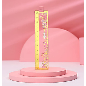 1 Pcs Oriental Classical Aesthetics Metal Scale Bookmark Ruler Art Bookmark for Students Reading Thanksgiving Christmas Birthday Gifts, Women and Girl Readers