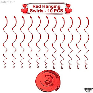 KatchOn, I Love You Valentines Hanging Swirls - Pack of 30, Valentines Day Decorations | Valentines Heart Decorations for Valentines Day Decor | Hanging Hearts Decorations for Valentines Decorations.