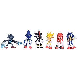 Classic Sonic 15-Piece Figure Play Set - Friends, Palm Trees, Sonic Gems