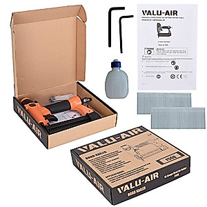 Valu-Air F50Q 18 Gauge Pneumatic Brad Nailer 3/8” to 2” for Cabinet, Trim, Baseboard, Chair Rail, and Finish Work