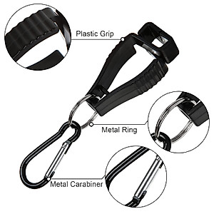 FVIEXE 20PCS Glove Clips for Work, Glove Holder Clip Work Safety Clip for Construction Guard Labor, Glove Grabber Glove Keeper Belt Glasses Helmets Hanger Clamp Catcher (10PCS Black, 10PCS Orange)