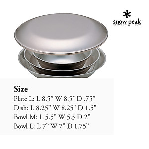 Tableware Set - Ultralight, Stainless Steel Camping Cookware Set - Durable Kitchenware Set with Four Dish Sets & Mesh Bag - Family