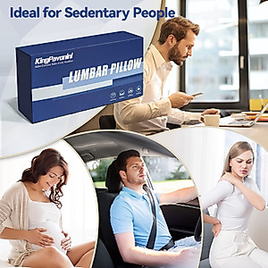 Lumbar Support Pillow for Office Chair, Cooling Memory Foam Pillow for Back Pain Relief, Ergonomic Back Support Pillow with Dual Extension Straps for Car, Couch, Recliner, Gaming Chair, Black