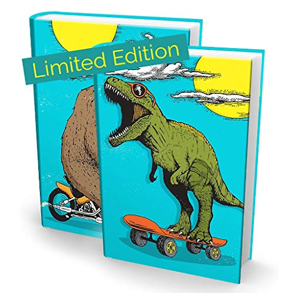Book Sox - 6 Jumbo Prints Stretchable Book Covers with 2 Limited Editions Dinosaurs and Vending Machine with Bonus Package of Mechanical Color Pencils