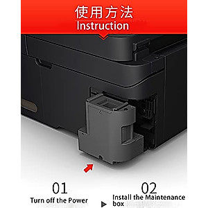 F-ink Remanufactured T04D1 Ink Maintenance Box Compatible with EcoTank ET-2760 ET-3700 ET-3710 ET-4760 ET-3760 ET-4760 ST-M1000 ST-M3000 ST-4000 ST-3000 ET-3750 ET-4750 XP-5100 WF-2860 Printers