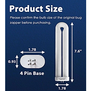 BAIMNOCM Bug Zapper Replacement Light Bulb 15 Watt, U Shapped Insect Attracting Trap Bulb FUL15-BL 7.7 Inches, 6 Pack