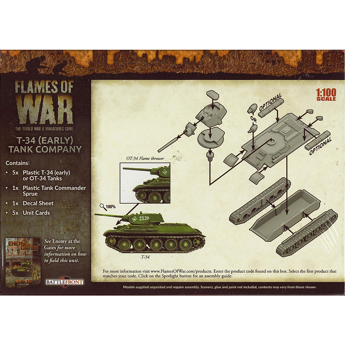 Flames of War: Mid War: Soviet: T-34 (Early) Tank Company (SBX39)