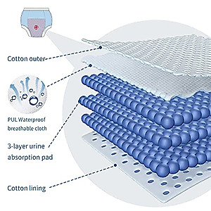 BIG ELEPHANT Toddler Side Button Training Underpants - Snaps on Potty Trained Pants for Boys and Girls 6 Pack, 2T